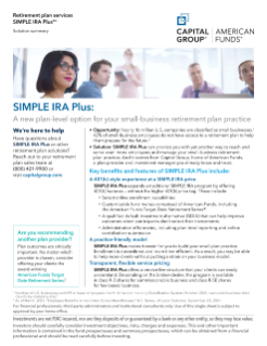 SIMPLE IRA Plus: Financial professional sell sheet
