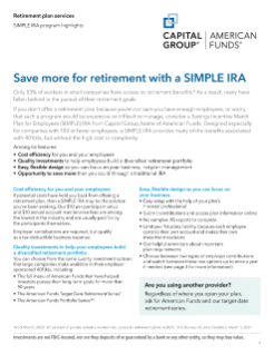 Retirement plan services - SIMPLE IRA program highlights